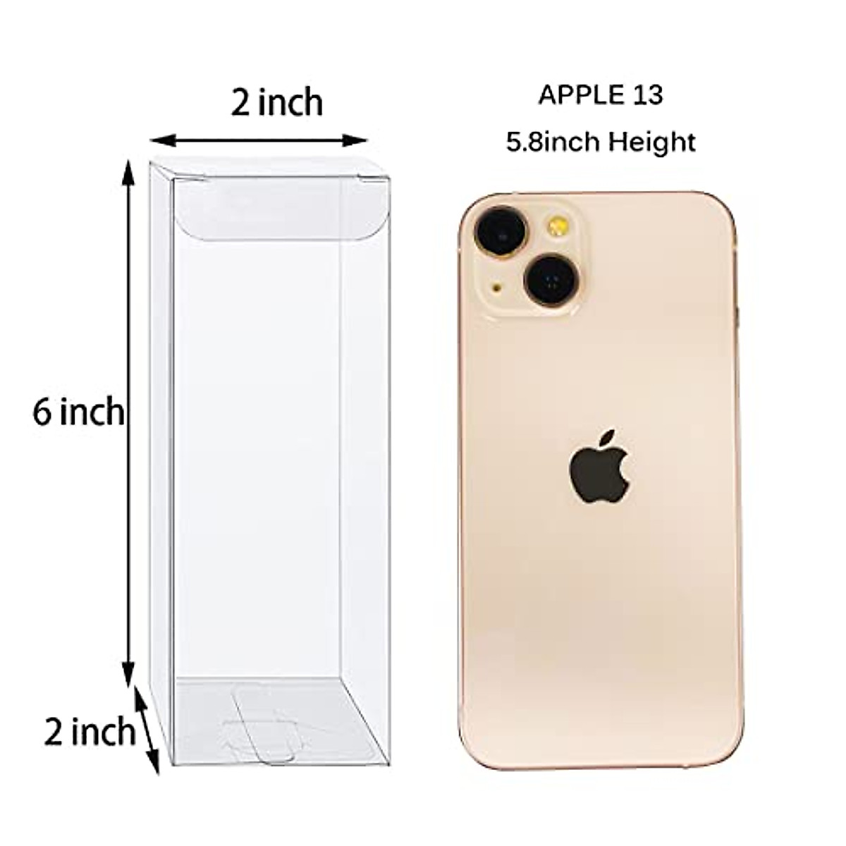 XP-ART 30 Pcs Clear Macaron Boxes for 6, 2 x 2 x 6 Inch Plastic Gift Boxes For Party Favors Candy Chocolate Cookie Strawberry Boxes for Wedding