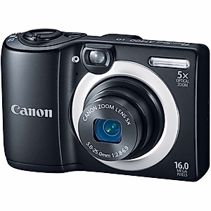 Canon PowerShot A1400 16.0 MP Digital Camera with 5x Digital Image Stabilized Zoom 28mm Wide-Angle Lens and 720p HD Video Recording (Black) (OLD MODEL)