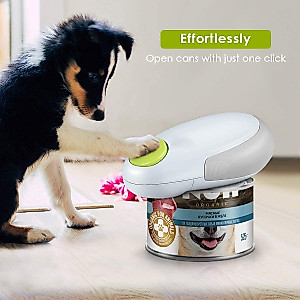 NOLTSE Electric Can Opener, Safety Can Opener Smooth Edge, A button to Open Your Cans, No Sharp Edge, FoodSafe, Battery Operated, Mini Can Opener Electric Kitchen, 2021White