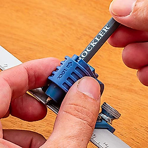 9” Quick Draw Marking Gauge –Single-Handed Measuring and Marking Tools w/Spring-Loaded Scale, Dovetail Keyway - Aluminum Ruler to Mark Mortises & Grooves – Multi-Purpose Slide Ruler - Carpentry Tools