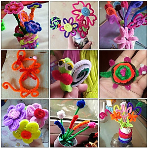 HAO SHENG YI Pipe Cleaners 300 PCS Craft Chenille Stems for DIY Art Creative Crafts Decorations(White)