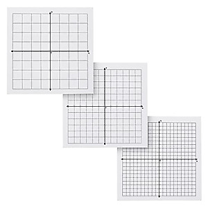 10 Pack Mini Graph Paper Sticky Notes in 6 Designs, 25 Sheets per Pad (3x3 in)