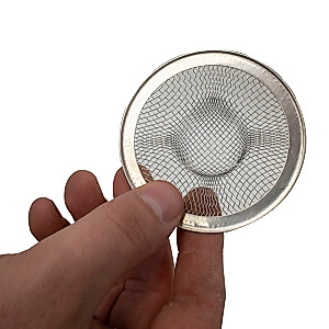 Treasure Gurus Stainless Steel Metal Kitchen Sink Basin 2pc Filter Set Strainer Stopper Bath Tub Hair Catcher Drainer