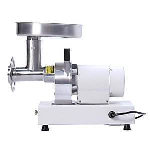 MEAT! .5 HP Dual Meat Grinder with 3 Stuffing Tubes, 2 Stainless Steel Grinding Plates, and a Stainless Steel Stuffing Plate for Making Ground Meat
