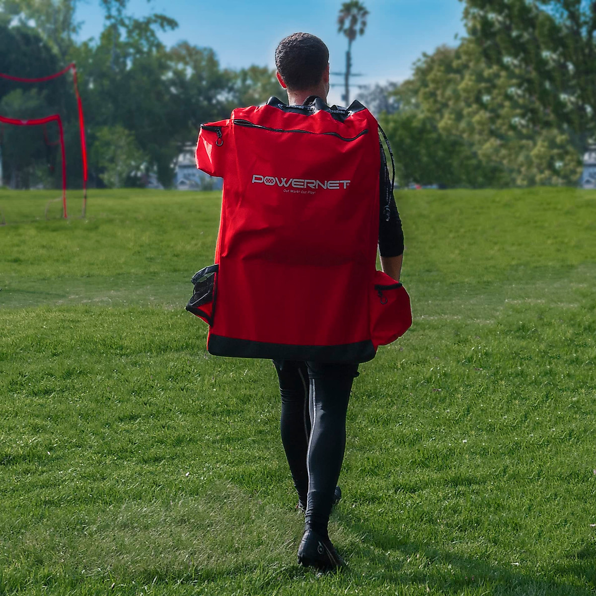 PowerNet Carli Lloyd 6 Seater Team Bench | Backpack Style Carry Bag Included | Ultra Portable | Great for Teams | Soccer Basketball Football