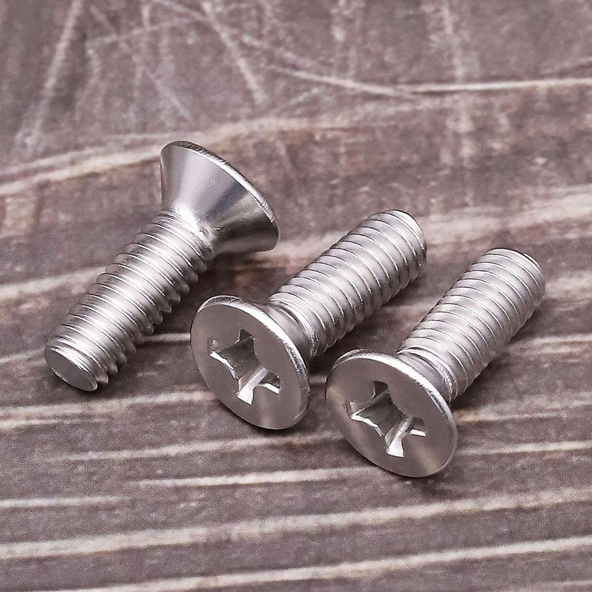 1/4-20 x 1 Flat Countersunk Head Machine Screws, Phillips Drive, 304 Stainless Steel 18-8, Full Thread, Coarse Thread UNC, 25 PCS