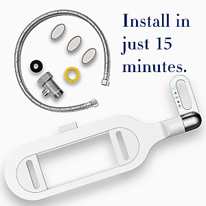 Bidet Toilet Seat Attachment Ultra Slim Bidet With Self Cleaning Dual Nozzle Adjustable Water Non Electric Bidet Fresh Water Spray for Sanitary and Feminine Wash