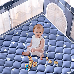 Premium Baby Play Mat 79" X 63", Thicken Foam One-Piece Crawling Mat, Extra Large Non-Slip Cushioned Activity Playmats for Babies, Toddlers, Infants, Play & Tummy Time