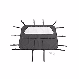 RAMPAGE PRODUCTS 90035R Windbreaker for 1980-2006 Jeep CJ, Wrangler YJ & TJ, Black Diamond