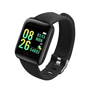 Fitness Tracker Smart Watch for Android iOS Phones,Smart-Watches Fit Watch for Man Women，1.3Inch(Light Black)