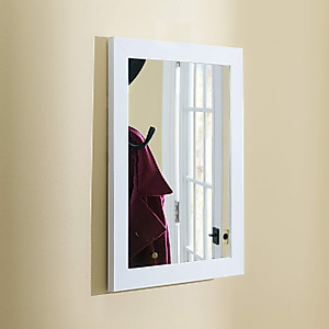 Home Basic DM47051 12" x 16" Wall Mirror, Black