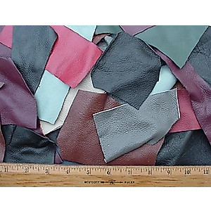 Scrap Upholstery Leather Craft Mixed Colors 2 Lbs 10 Sf