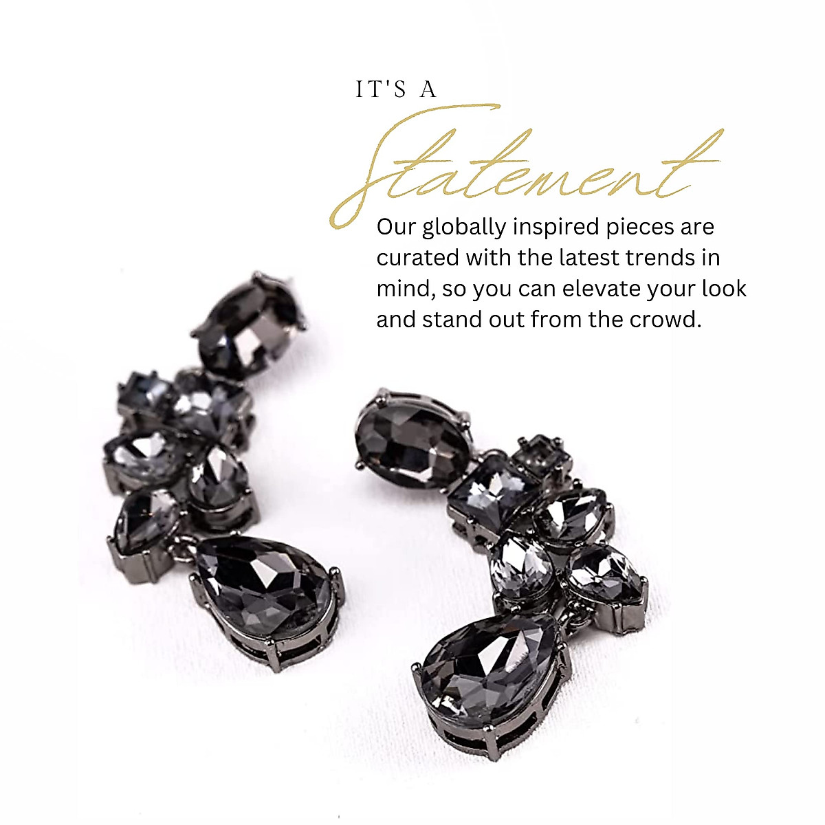 Olivia Welles Dangling Earrings for Women - Lustrous Rhinestone Chandelier Earrings for Every Occasion or Event