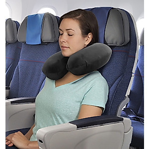 TravelMate Memory Foam Neck Pillow - Adjustable Thickness for Best Comfort, Grey