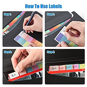 EOOUT 2 Pack Accordion File Folder Organizer, 13 Pockets Expanding File Folder, A4 Letter Size Paper Document Receipt Organizer for Classroom, Home, Office and Travel