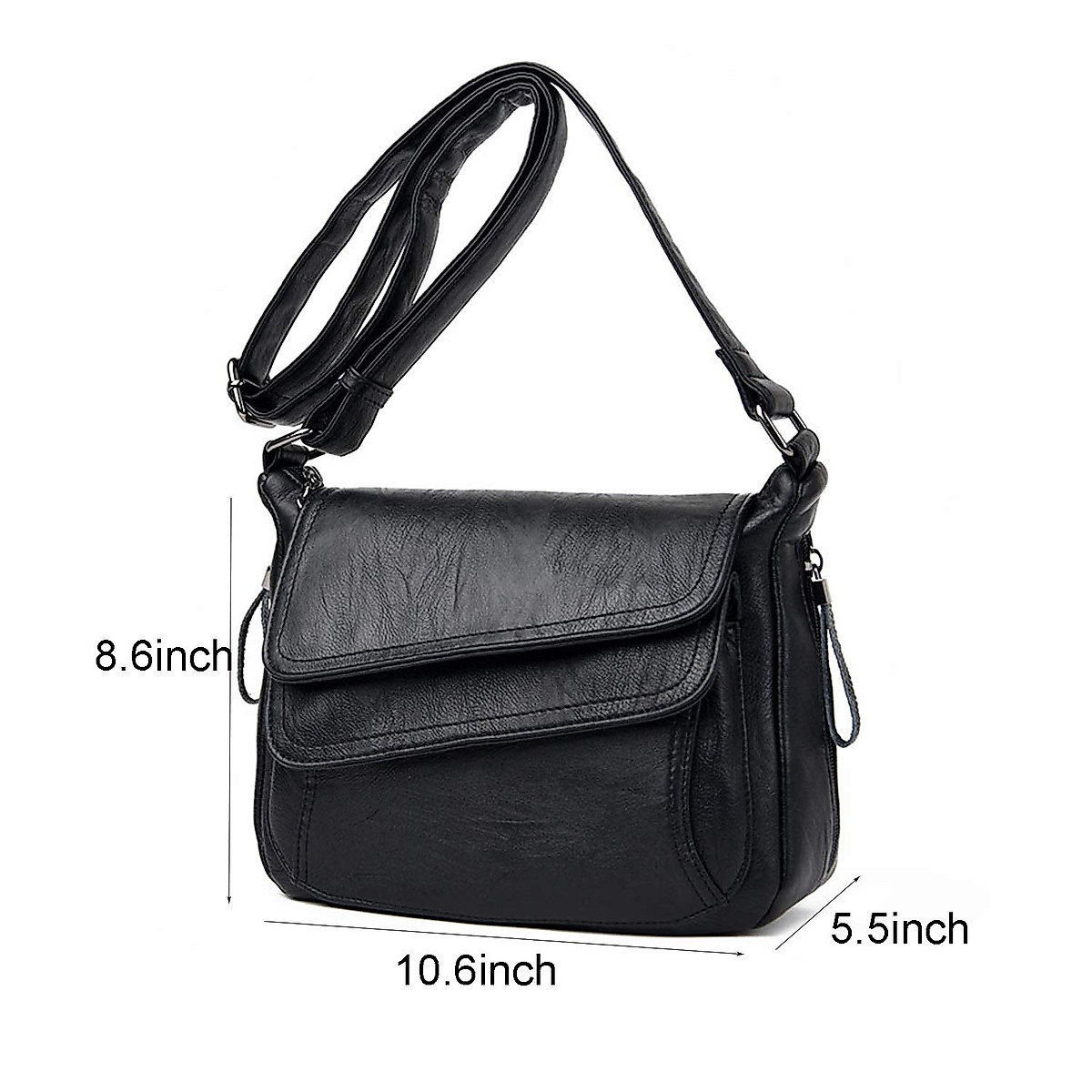 SYYHOME Crossbody Purses for Women PU Leather Hobo Shoulder Bags Travel Purses and Handbags Medium Pocketbooks (Wine Red)