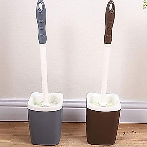 Plastic Toilet Bowl Brush Floor Stand with Long Handle Toilet Brush Stable Base Toilet Cleaner Brush Home Storage Rack