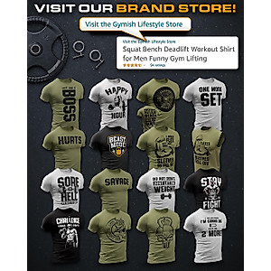 Gymish Lifestyle Skull Plate Gym Shirt, Work Out Deadlift Skull T-Shirt for Men (LG, SkullPlate Military Green)