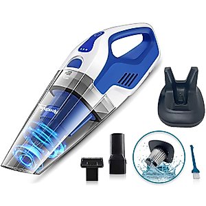ReadiVac Kirby Storm Handheld, Wet & Dry Vacuum Cleaner, Powerful Cordless Hand Vac for Home & Car, Small Lightweight Handvac, 22.2volt Lithium-ion Rechargeable Battery, Medium, Blue