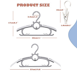 Gencuoir Baby Nursery Closet Hangers, Ultra Thin Non-Slip and Extendable Laundry Infant Pant Hanger for Newborn Clothes 30pcs11“-14‘’ Adjustable Children Coat Hanger for Girl Boy Toddler Kids Child