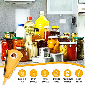 Jar Opener for Weak Hands Can Opener, Multi Function Beer Bottle Opener, Jar Opener for Seniors with Arthritis Handheld Wine Bottle Opener Under Cabinet Opener, Rubber Jar Gripper
