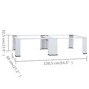 CHARMMA Washing Maching Stand,Double Washing Machine Pedestal Base Stand Stacking Kit,Stand Base For Dryers, Refrigerators, Home Appliances Mini Fridge Raiser 50"x 21.5"x 12.8"(WxDxH)