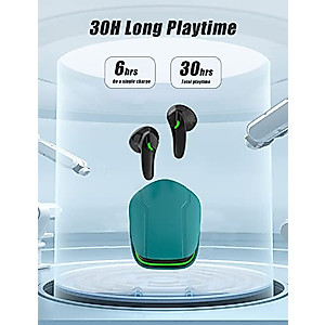 ZBC Earbuds Wireless Bluetooth in-Ear Headphones with 4 Microphones ENC Noise Cancelling Clear Calls Wireless Ear Buds 30H Playback IPX5 Waterproof Sports Stereo Earphones for iPhone Android (Green)