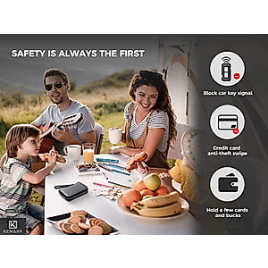 KENARK KK1-DB Portable Faraday Bag - Protect Vehicle Key from Signal Amplification & Cloning - Black, 1 Pouch, None, Cars, Trucks, Motorcycles