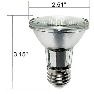 8W PAR20 LED Warm White 3000K Dimmable,Range Hood Light Bulbs,Indoor/Outdoor,Glass Reflector,Waterproof,E26,Recessed Lighting,(75W Halogen Equivalent)