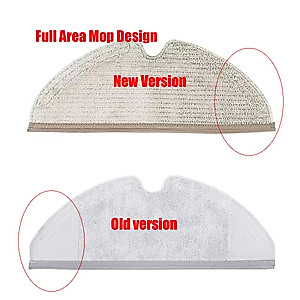 Jorllina 4Pcs Upgrade Full Microfiber Mopping Cloth Pads Compatible with Roborock S6, S6 Pure, E4, S6 MaxV, S5 Max, S5, E35 and E2 Robot Vacuum Replacement Parts
