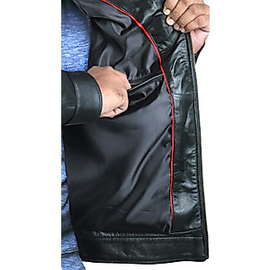 Laverapelle Men's Genuine Lambskin Leather Jacket (Black, Medium, Polyester Lining) - 1501200