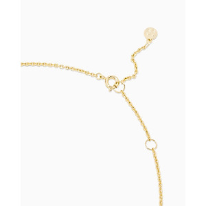 gorjana Women’s Rose Interlocking Necklace, 18K Gold Plated, Adjustable Chain, Double Ring Charm