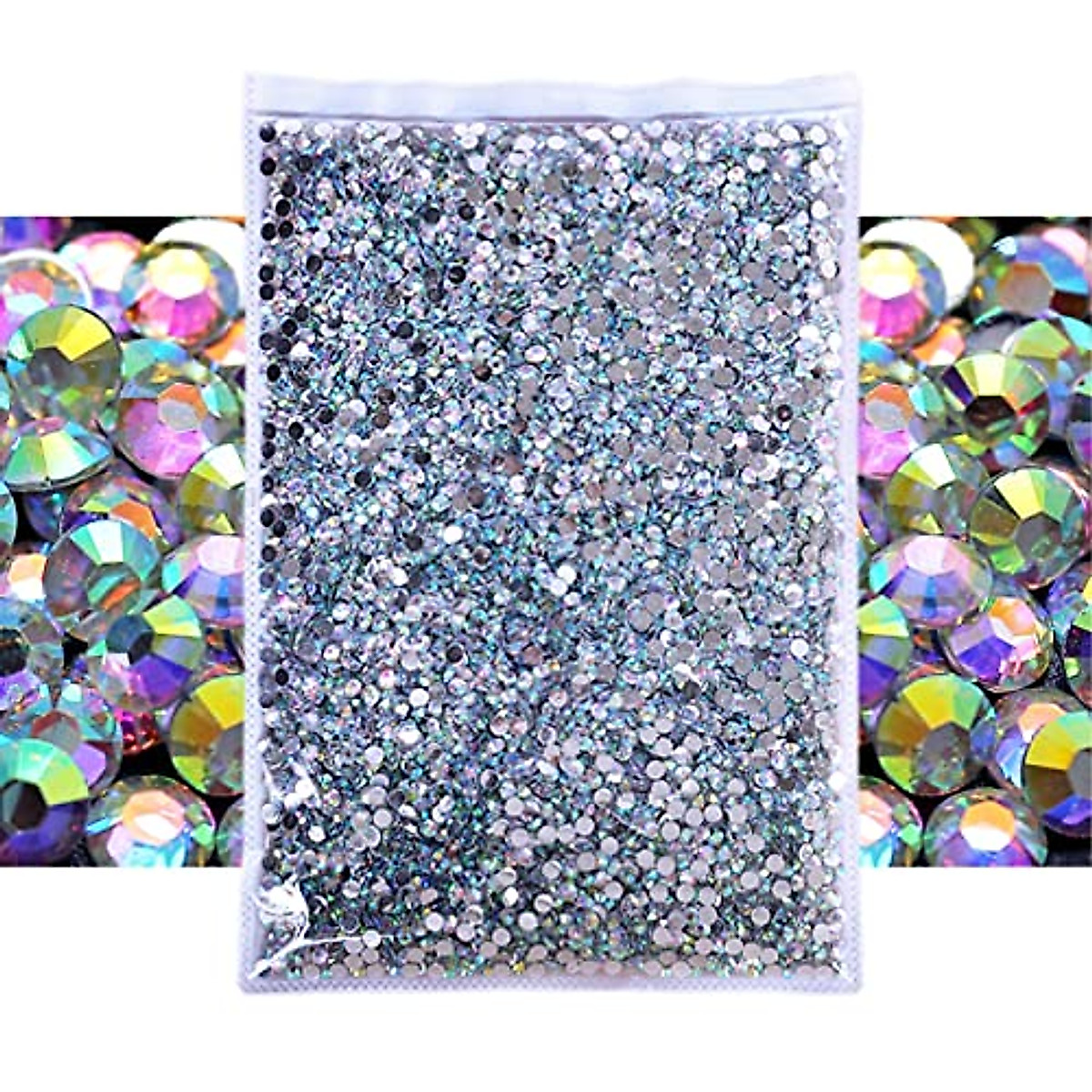 Jelly AB Resin Non Hot Fix Rhinestones 2-6mm Flatback Plastic Crystals Strass Glitters Stone Bulk Big Package for DIY
