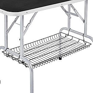 Yaheetech 46'' Pet Grooming Table for Large Dogs Adjustable Height Portable Trimming Table Drying Table w/Arm/Noose/Mesh Tray Maximum Capacity Up to 265Lb, Black