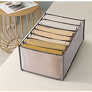 Aobteeny Closet Organizers and Storage Bins, 2 PCS Wardrobe Clothes Storage Organizer with Multiple Layers, Foldable, Portable and Visible Baby Storage Baskets for Bedroom, Shelves