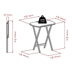Winsome Lucca Snack Table, 22.83"W x 25.79"H x 15.67"D, Brown