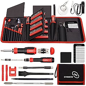 STREBITO Precision Screwdriver Set 191-Piece Multi-Bit Screwdriver 1/4 Inch Nut Driver Home Improvement Tool Electronic Repair Kit for Computer, iPhone, Laptop, PC, Cell Phone, PS4, Xbox, Nintendo