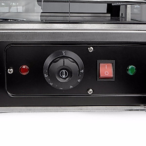 Barton 27 inch Commercial Food Warmer Countertop Pizza Warmer Display Warmer Patty Pastry Case for Buffet Restaurant 3-Tier Buffet, 1200W