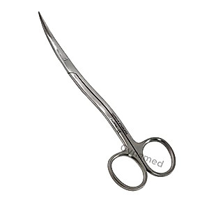 1 EA Professional Large Double-Curved Machine Embroidery Scissors - 6" Double curved bent handle -Stainless Steel Embroidery Scissors Supplies
