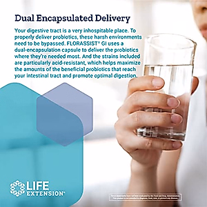 FLORASSIST® GI with Phage Technology – Proprietary Probiotic 15 Billion CFU and TetraPhage Blend Supplement for Digestive Health Support - Non-GMO, Gluten-Free -30 Liquid Vegetarian Capsules