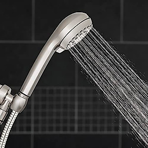 Waterpik High Pressure Hand Held Shower Head With Hose, PowerPulse Massage 6-Mode, Brushed Nickel XAL-649ME