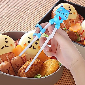Abeillo 2 Pairs Animals Training Chopsticks for Beginners Adults, Reusable Training Chopsticks with Chopstick Helper for Kids Learning Chopstick