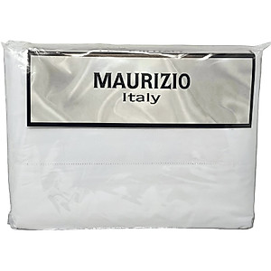 Maurizio Italy 3 Piece 100% Cotton Luxury Duvet Quilt Comforter Cover Set with an Embroidered Hemstitch Detail (King (U.S. Standard))