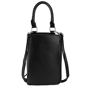 QiMing Personalized 3D Glasses Lips Shoulder Purses,PU Clutch Top Handle Satchel handbag CrossBody Bag for Women(Black)