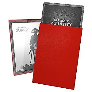 Ultimate Guard Katana Card Sleeves, 60 Japanese Size TCG Sleeves, 62 x 89mm, Red Back, Tournament Sleeves, No PVC & Acid-Free, High Clarity