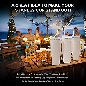 Ekarley Water Bottle Charm Accessories for Stanley Cup, 3PCS Tumbler Rainbow Charm Compatible with Simple Modern, Yeti, Hydro Flask for Handle