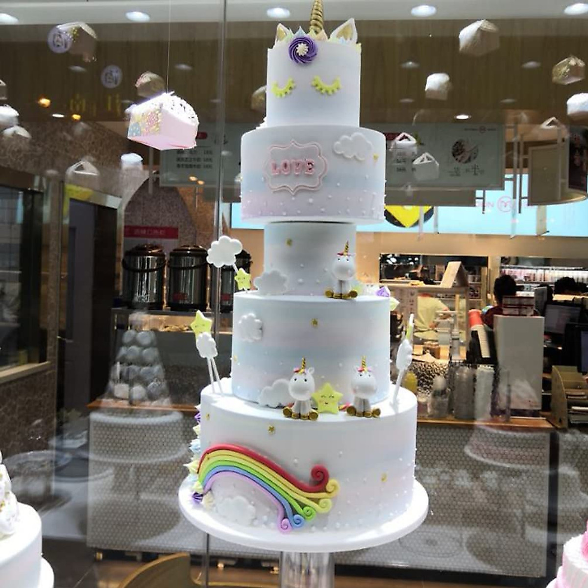 PAREKS Foam Cake Dummies 4pcs Fake Foam Cakes Foam Cake Dummy 4 Tiers Round Wedding Display Cake Models Practicing Molds for DIY Decorating Cake Dummies/1190