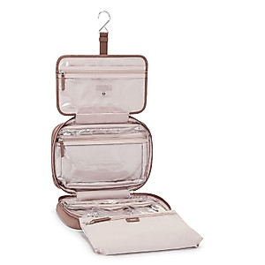 TUMI - Voyageur Madeline Cosmetic - Travel Makeup Bag for Women - Hanging Cosmetics Case - Detachable Zipper Pouch - Light Mauve