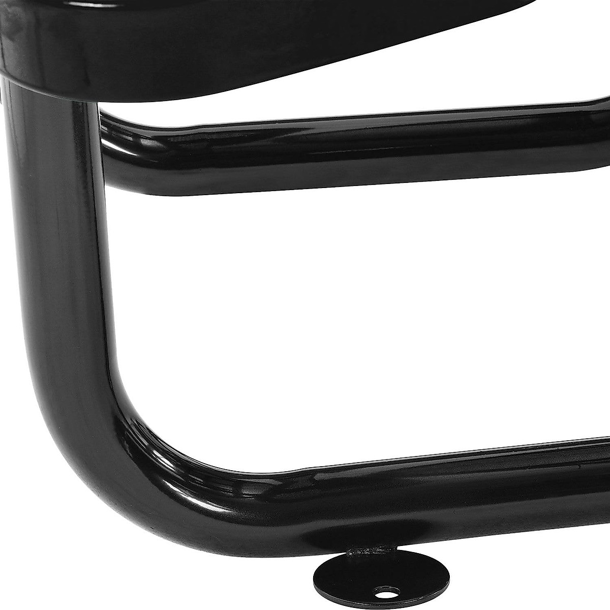 Global Industrial 46" Round Perforated Metal Outdoor Picnic Table, 84" W x 84" D Overall, Black