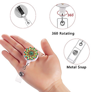 16 Pack Badge Reels Retractable for Nurses ID Badge Holder with Clip Retractable Badge Clip Retractable Badge Holders Nurse Badge Reel